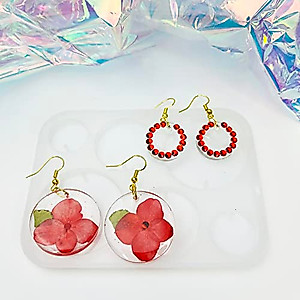 10pcs Resin Earring Mold,Silicone Resin Jewelry Molds Set for Epoxy Resin Dangle Pendant Molds for Women Girls