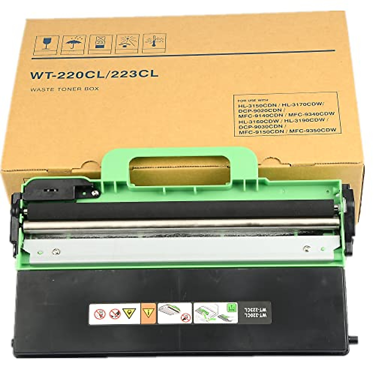1 Pack Compatible for Brother WT-220CL Waste Toner Box WT-223CL Waste Toner Box Works with MCF-9340CDW HL-3140CW 3170CDW L3210CW L3230CDW L3270CDW 9130CW L3290CDW MFC-L3710CW L3770CDW (Black)