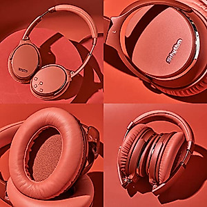 Srhythm NC35 Noise Cancelling Headphones Wireless Bluetooth 5.0, Fast Charge Over-Ear Lightweight Headset with Microphones, Mega Bass 50+ Hours’ Playtime