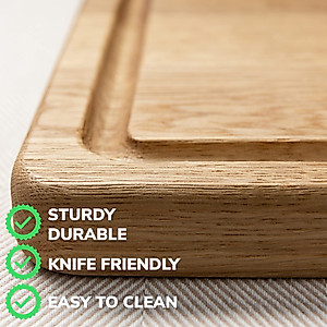 Cutting Board - 10x8 Inches Small Wood Cutting Board - Oak Cutting Board - Real Wood Cutting Board - Chopping Board for Kitchen - Edge Grain Oak Wood Board