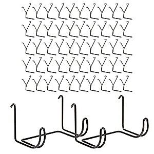 Juvale Pegboard Drill Holder Tool Organizer and L Hooks (52 Piece Set)