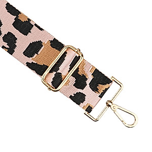 WEDDINGHELPER Pink Adjustable Shoulder Crossbody Handbag Strap (1.97'' Width, Gold Buckle)
