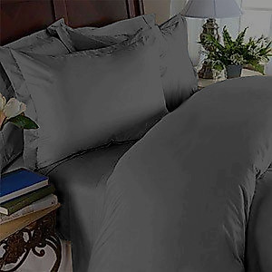 Elegance Linen Wrinkle-Free- 1500 Thread Count Queen Size Egyptian Quality 3pcs Duvet Cover, Gray