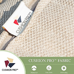 MFSTUDIO 3 Pieces Wicker Patio Furniture Set, Outdoor Rattan 3-Seater Patio Sofa Set Patio Conversation Couch Set for Garden, Poolside, Backyard(Beige Cushions)