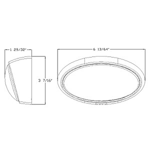 Lumitronics RV 12V LED Oval Porch Utility Light - Clear & Amber Lenses - for Motorhomes, Campers, Trailers, 5th Wheels (White)