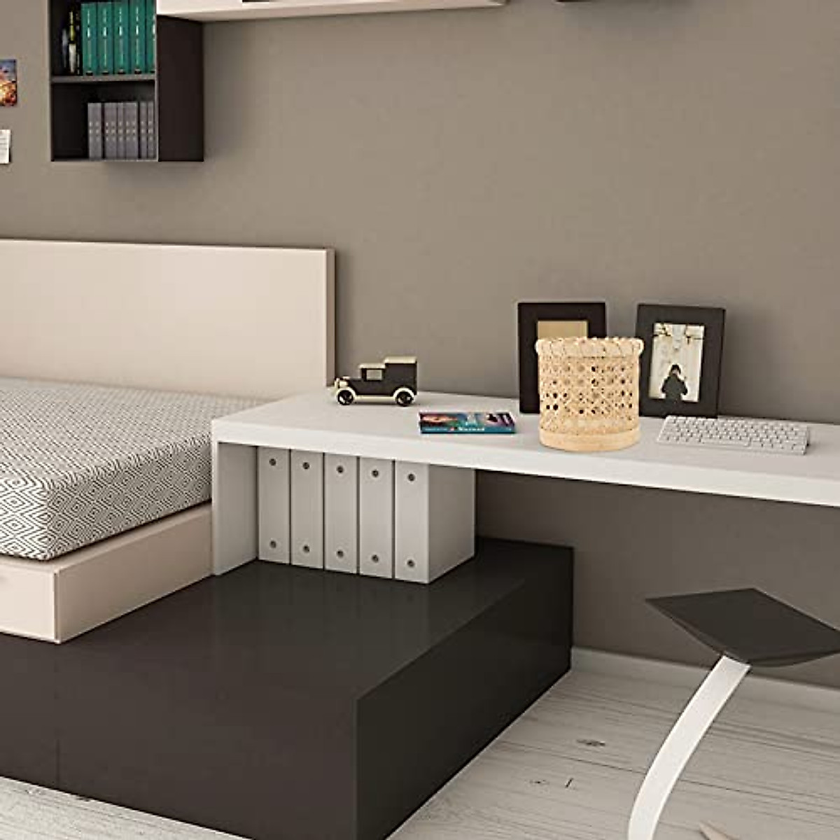 Cabilock Rattan Woven Pen Holder Hand Woven Wicker Sundries Basket Makeup Brush Holder Organizer Utensil Caddy Basket Silverware Holder (Wood)