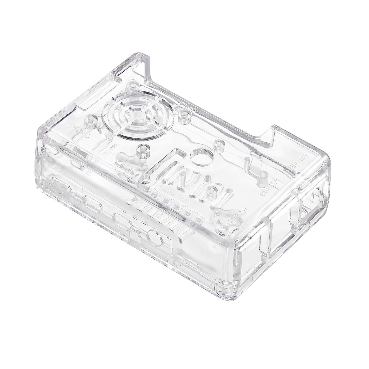 Vilros Raspberry Pi 4 Compatible Case with Built in Fan (Clear Transparent)