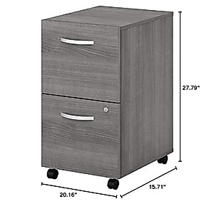 Bush Business Furniture Studio C File Cabinet, Platinum Gray