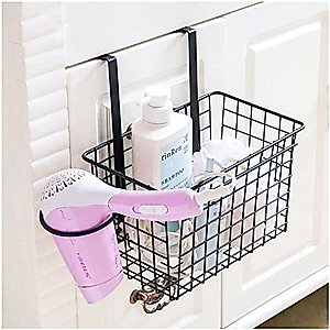 Cabinet Door Hair Dryer & Styling Tools Organizer Storage, for Hair Dryer, Flat Iron, Curling Wand, Hair Straightener Brushes Hot Hair Tool Holder,Black