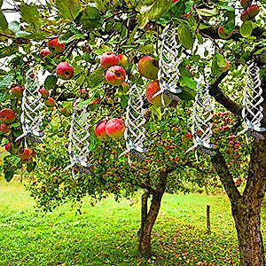 Hausse Bird Repellent Spiral Reflectors Silver Mylar Spinner, Hanging Reflective Bird Deterrent Device, Garden Decorative Scare Birds Away, Like Woodpeckers, Pigeons and Geese, 6 Pack