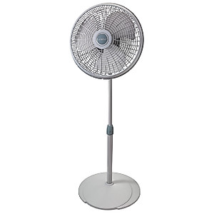 Lasko Lasko-16 Adjustable Performance Pedestal, 3-Speed, Gray (2526) Household Fans, 1, White