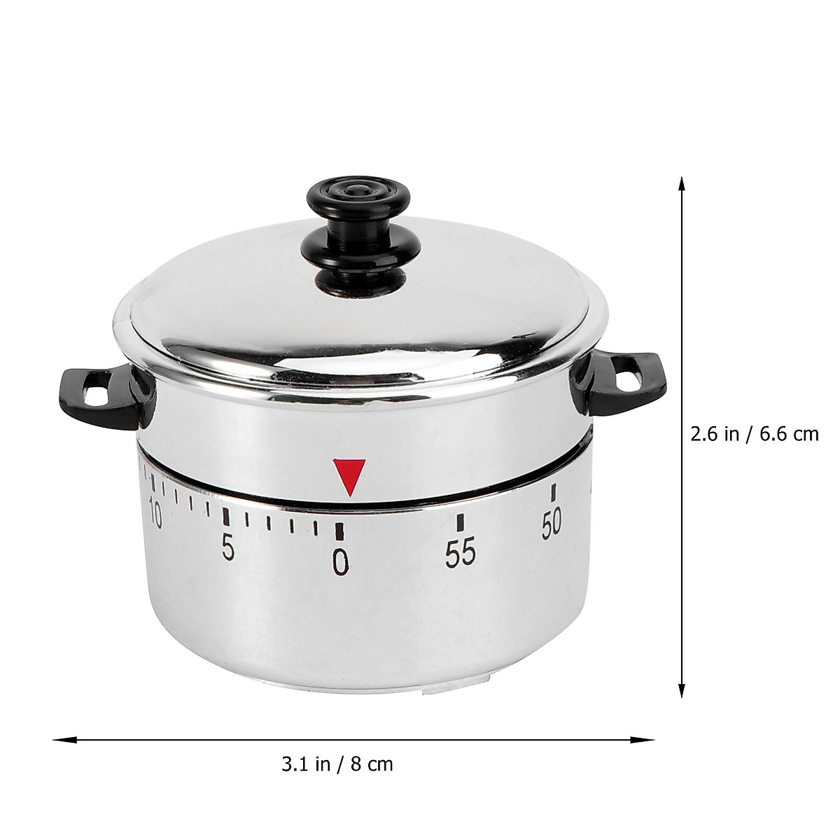 HANABASS 60 Minutes Kitchen Timer Pot Kitchen Timer Mechanical Kitchen Timer Cooking Pot Kitchen Timer Rotating Kitchen Timer Metal Mechanical Rotating Kitchen Timer Reminder
