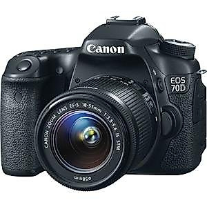 Canon EOS 70D DSLR Camera with 18-55mm f/3.5-5.6 STM Lens (Certified Refurbished)