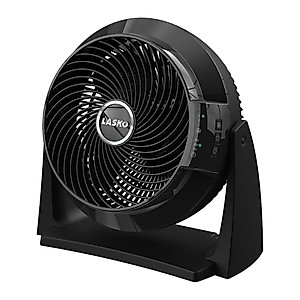 Lasko 3637 3-Speed Fan with Remote Control, Small, Black