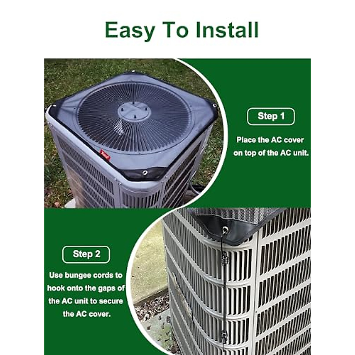 Xeeol 36x36 Central Air conditioner Covers for Outside, Larger Mesh AC Unit Covers Outdoor - Top Universal Defender