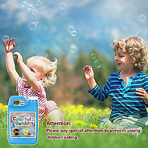 Lulu Home Concentrated Bubble Solution, 1 L/ 33.8 OZ Refill for Bubble Machines, Giant Wands, and Blowers - Up to 2.5 Gallons for Kids' Halloween Parties