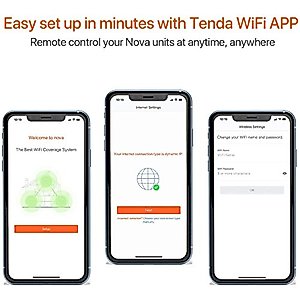 Tenda NOVA Mw5S(2-Pack) Wall-Plug Whole Home Mesh WiFi System, Coverage Up to 2, 500 Sq. Ft, Plug and Play, Router/WiFi Extender Replacement, Gigabit Connection to Your Cable Modem