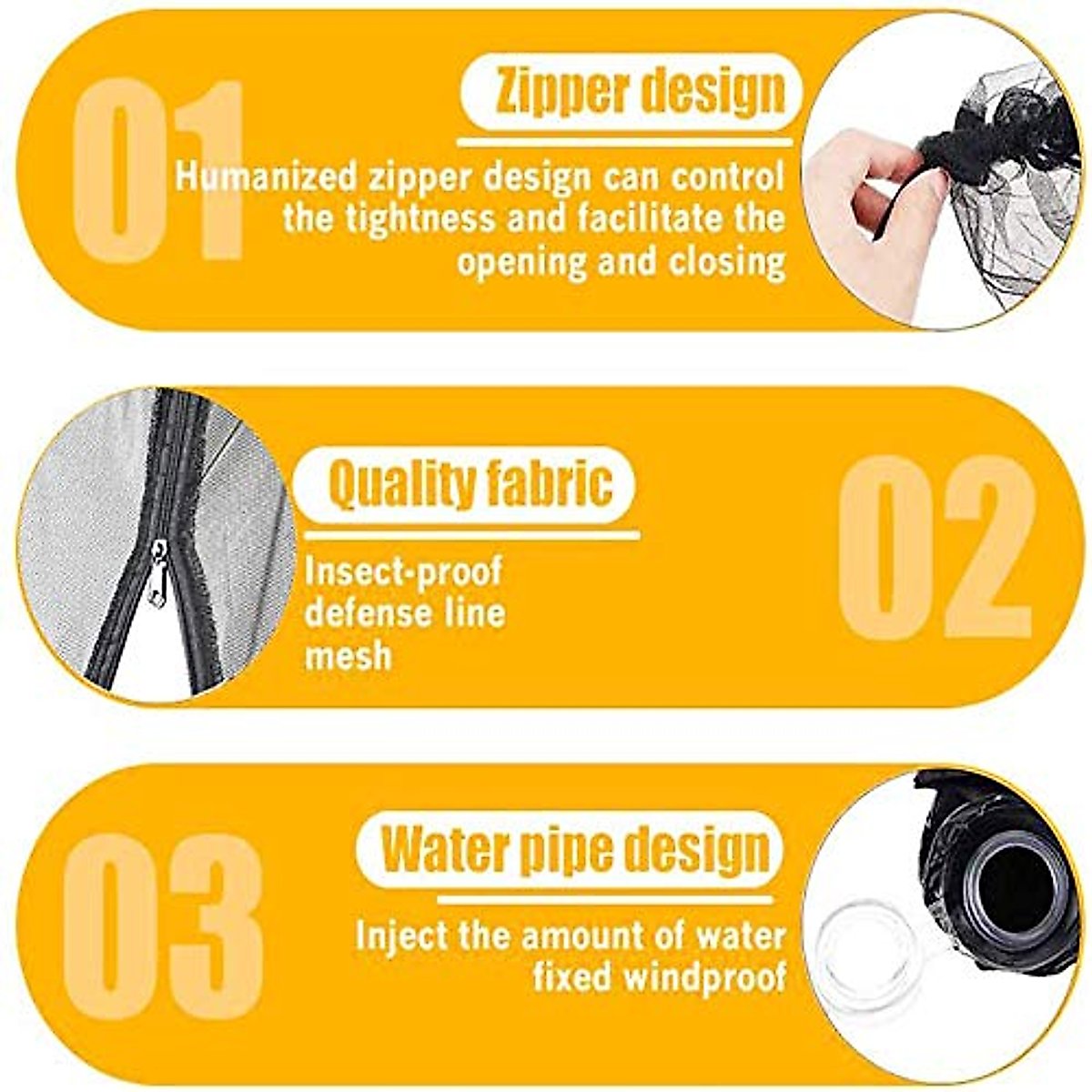 Tiimmgaal 10' x 10' Patio Umbrellas Netting Mosquito Netting, Gazebo Canopy Patio Umbrella square clearance or circularity OtdoorCanopy Umbrella Screen (Black)（Note: mosquito netting only）
