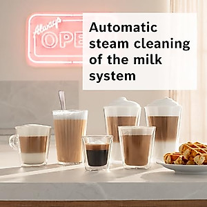 Bosch TPU60309 800 Series VeroCafe Fully Automatic Espresso Machine with Home Connect, 35 Beverage Varieties with Coffee World, Double Cup, in Black