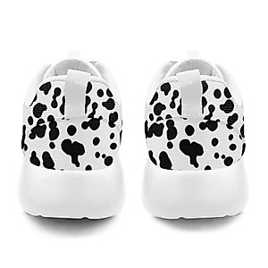 Pitovozu Dalmatian Puppy Dog Skin Shoes for Women Walking Running Athletic Lightweight Shoes Tennis Sports Comfortable Sneaker Gifts