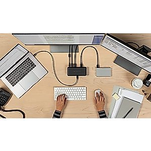 Belkin Thunderbolt 3 Dock Plus Thunderbolt 3 Cable - USB-C Hub - 8-In-1 Docking Station for MacOS & Windows, Dual 4K @60Hz, 40Gbps Transfer Speed, 60W Upstream Charging, w/ Ethernet & Audio Ports
