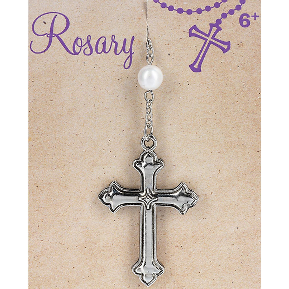 Blessed Plush Lamb 8.5 inches with Rosary Set for First Communion, Christening, Baby Rosary Baptism Gifts for Girl, Baptism Gifts for Boys Rosary for Kids