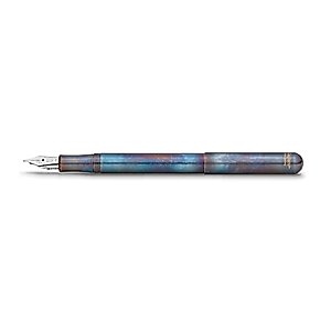 Kaweco LILIPUT Fountain Pen Fireblue I Exclusive Fountain Pen for Ink Cartridges Including Retro Metal Box I Fountain Pen 12.5 cm I Nib Width EF (Extra Fine)