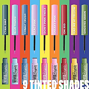 NYX PROFESSIONAL MAKEUP Vivid Brights Liquid Liner, Smear-Resistant Eyeliner with Precise Tip - Lilac Pink