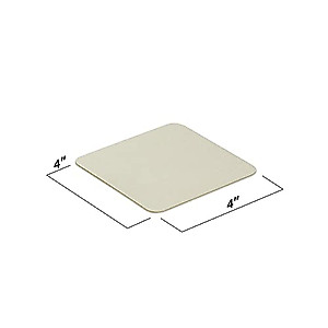 MT Products 4” Blank Off-White Heavyweight Cardboard Square Coasters for Your Beverages 2 MM Thickness (100 Pieces) - Made in The USA