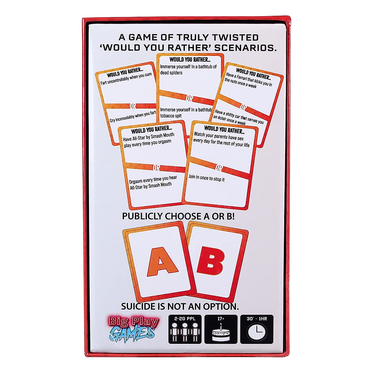 A Rock & A Hard Place Would You Rather - Card Game for Adults Party Card Games for Adults and Family, Party Games for Game Night