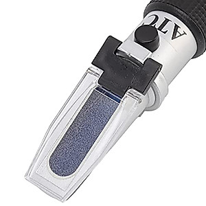 Brix Refractometer with ATC,0‑28% Salinity Optical Refractometer Portable Handheld Refractometer with Box Screwdriver Lens Cloth for Seawater Aquarium