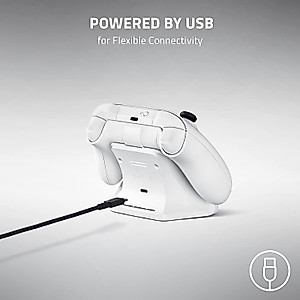 Razer Universal Quick Charging Stand for Xbox Series X|S: Magnetic Secure Charging - Perfectly Matches Xbox Wireless Controllers - USB Powered - Robot White (Controller Sold Separately)