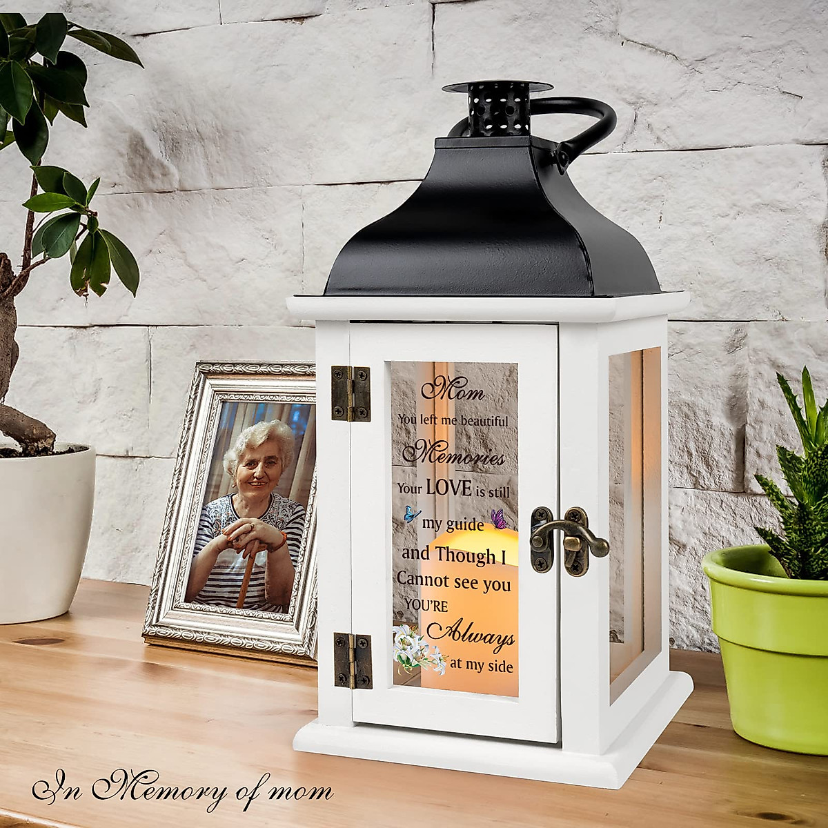 Memorial Lantern - Bereavement Sympathy Gifts for Loss of Mother Memorial Gifts for Loss of Mother Thoughtful Funeral Gifts for Loss of Mother Remembrance Gifts for Loss of Loved One