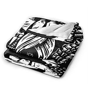 Hollow Game Knight Throw Blankets Soft Comfortable Warm Fleece Blanket for Sofa Cartoon Air Conditioning Blanket for All Season 50"X40"