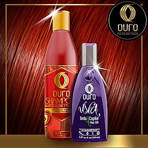 Ouro Red Toning Shampoo Red Color Maintenance 8.45 oz