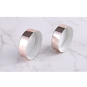 Clear Frosted Round Glass Jar With Rose Gold Lid, Empty Small Sample Travel Size Cosmetic Containers Pot For Eye gel Face Cream Makeup Beauty Products Oil Salve Ointment DIY Slime (15g / 0.5 oz, 3