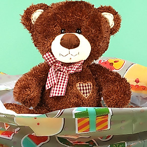 Niceup 4-Pack Jumbo Christmas Gift Wrapping Bags with Name Tag & Tie, 36”X48” Extra Large Plastic Santa Pattern Xmas Festival Present Bags for Big Giant Gift Kids Bike Stuffer Toys (2 Red+2 Brown)