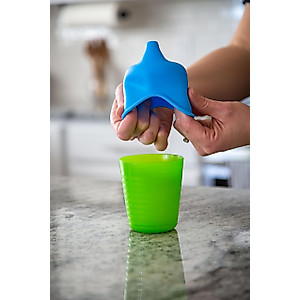 O-Sip! Silicone Sippy Lids (Pack of 3) - Spill-Proof Fun for Families! - BPA-Free, Fits on Glasses, Mason Jars & Cups - Reusable, Durable, & Kid-Friendly (Colors: Red, Green, Blue) - ModFamily