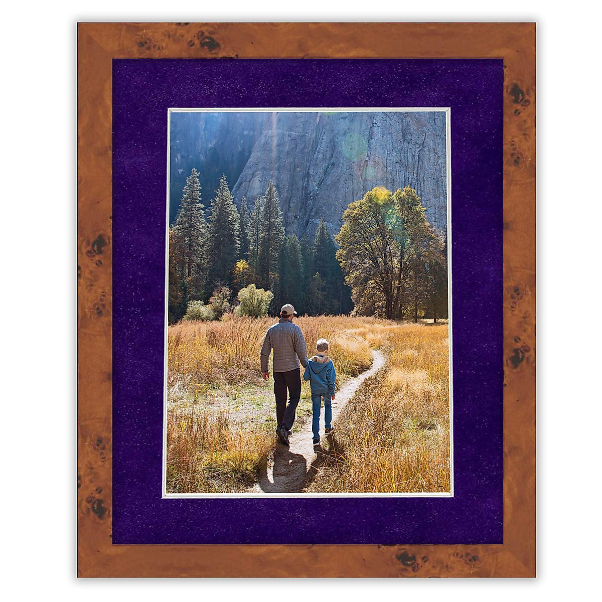 Poster Palooza 8x10 Matboard Precut Purple Crocus Suede for 6x8 Photo - for Frames Measuring 8 x 10 Inches - Bevel Cut Matte to Display Art Measuring 6 x 8 Inches - Acid Free ONE MAT
