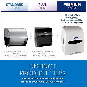 Sanitouch Hard Roll Paper Towel Dispenser (09991), Hands-Free Pull Dispensing, White