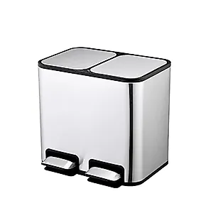 ZHUHW Tall Silent Storage Square Trash Waste Bin Recycling Outdoor Kitchen Accessories Garbage Bin