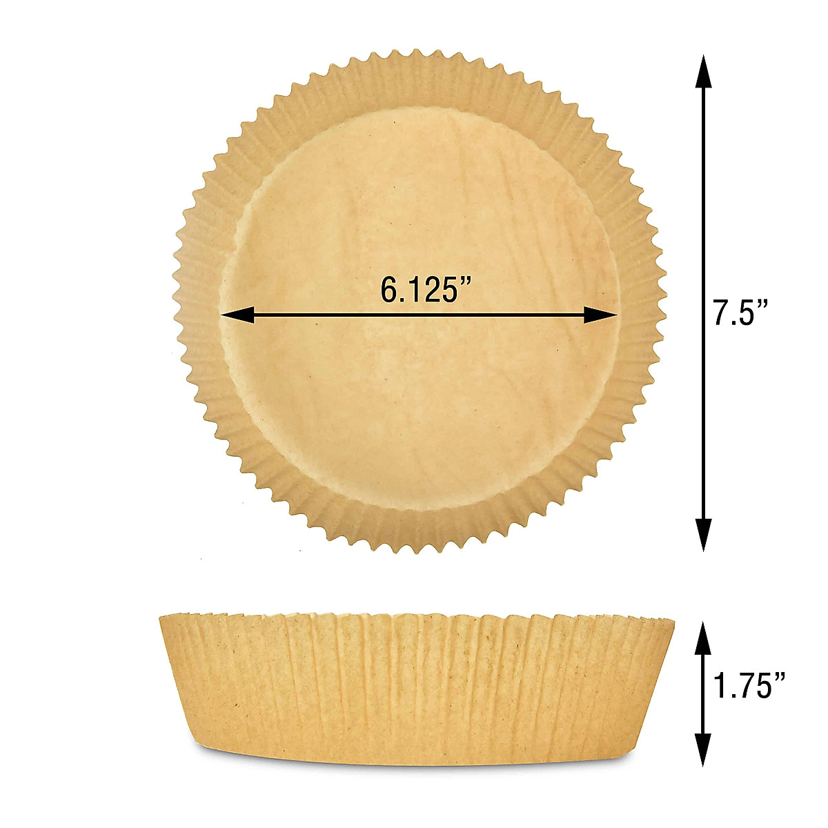 100 Pcs Air Fryer Disposable Paper Liner, 6.7-inch Air Fryer Liners, Non-stick Parchment Paper Rounds for Frying, Baking, Cooking, Roasting and Microwave - Unbleached, Oil-proof Steam Paper