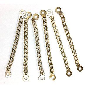 Katz Trimming / Trims Unlimited 6 Coat Hanging Chains -Gold Brass- Coat Chains -Metal Coat Loops