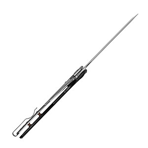 Kershaw Strata Cleaver Pocket Knife, D2 Steel, 4 inch Blade, Stonewashed Finish, Pocketclip