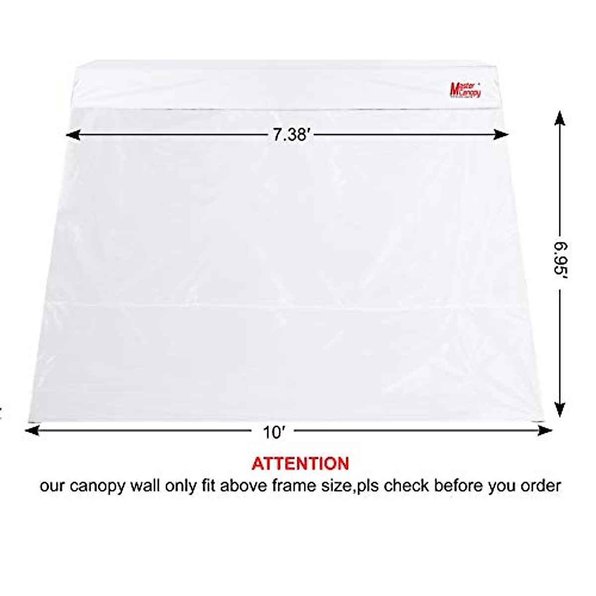 MASTERCANOPY Canopy Sidewall for 10x10 Slant Leg Canopy Tent 1pc White