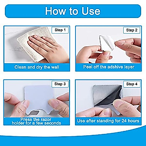 VENGABY 12 Pack Razor Holder for Shower, Shaver Hook Hanger Stand, Heavy Duty Self Adhesive Hooks, Stainless Steel Utility Towel Hook Bathroom Kitchen Organizer for Robe Towel Bathrobe Coat