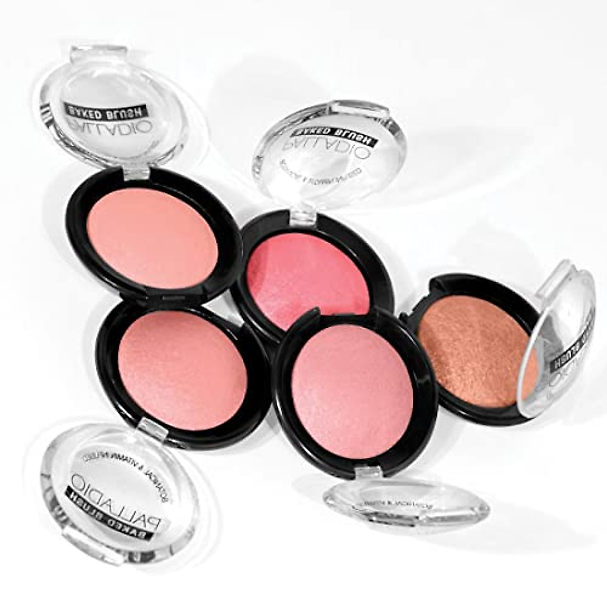 Palladio Baked Blush, Highly Pigmented Shimmery Formula, Easy to Blend and Highly Buildable, Apply Dry for a Natural Glow or Wet for a Dramatic Luminous Look, Long Lasting for All day Wear, Wish