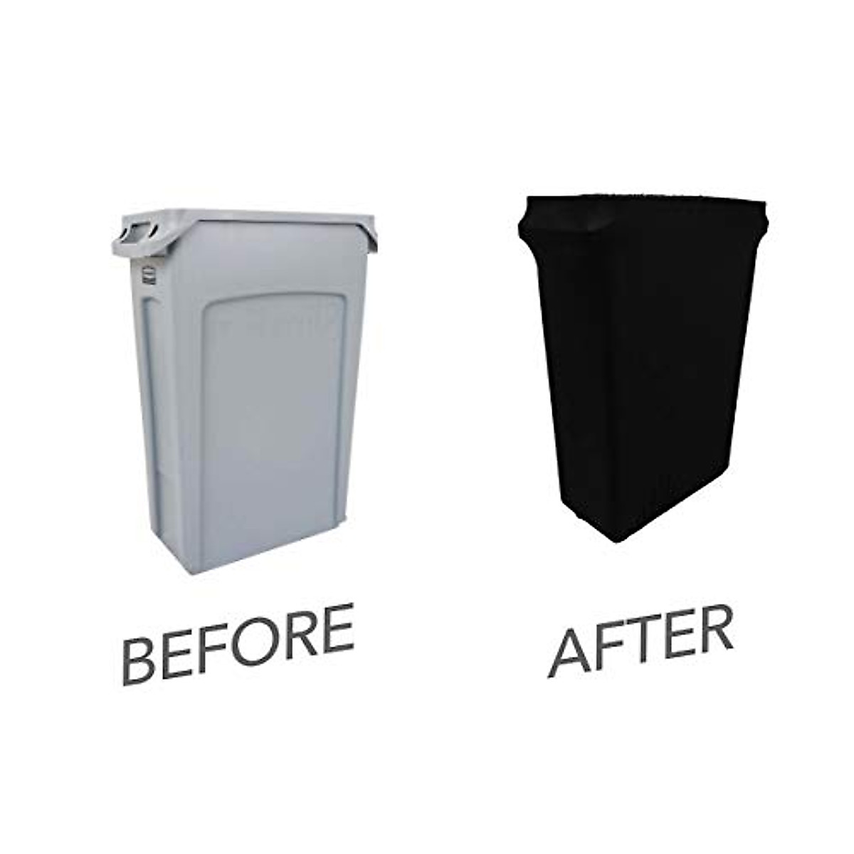 Spandex & Table Linens Slim Jim Stretch Spandex Trash Can Cover, 23 Gallons Black