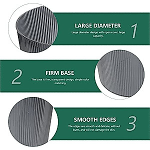 Rubbish Garbage Wastebasket Stripped Floral Flower Can Compost Kitchen Use Small French Bin Round: Den Containers Dried Crear Accessories Car Round Paper Container Pot Restaurant