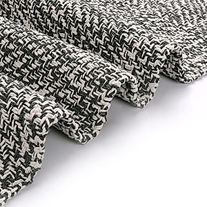 LEEVAN Washable Area Rug 4x6, Hand-Woven Cotton Living Room Rug, Grey/Cream Braided Bedroom Rug, Farmhouse Indoor/Outdoor Floor Carpet for Patio, Nursery, Office, Playroom, Dining Room